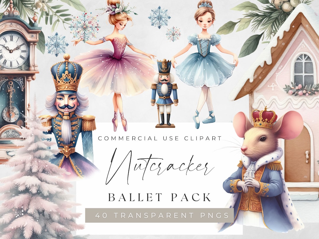 Nutcracker Princess Clipart, Winter Clip Art, Pastel Ballet Clip Art ...