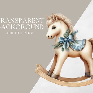 Rocking Horse Clipart, SINGLE IMAGE, Baby Shower Clip Art, Vintage Toy ...