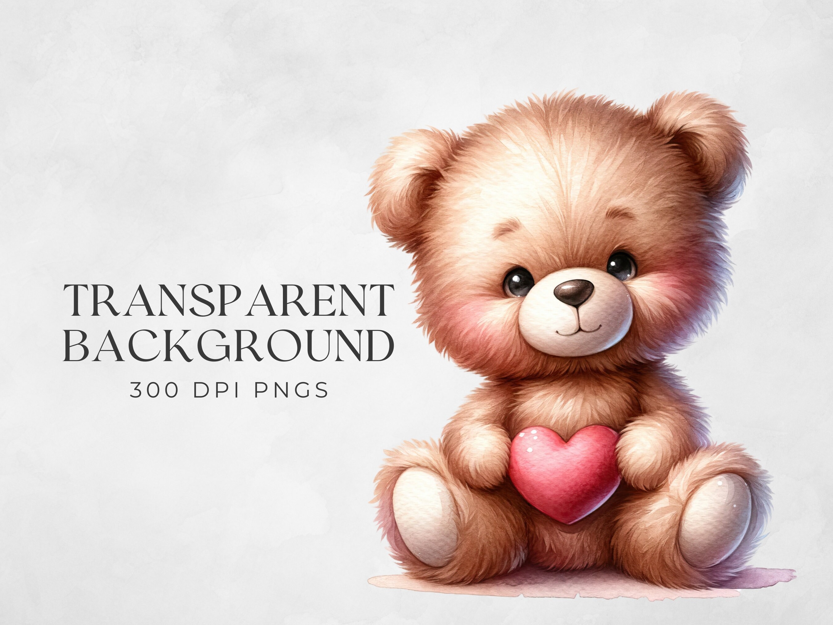 Valentine Bear Clipart, Love Clip Art, Cute Teddy Bear Heart Valentines ...