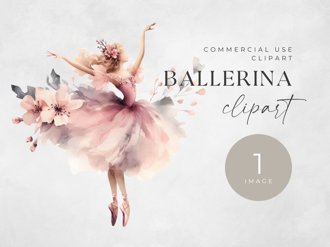 Pink Ballerina Clipart, SINGLE IMAGE, Ballet PNG, Tutu Girls Clip Art ...