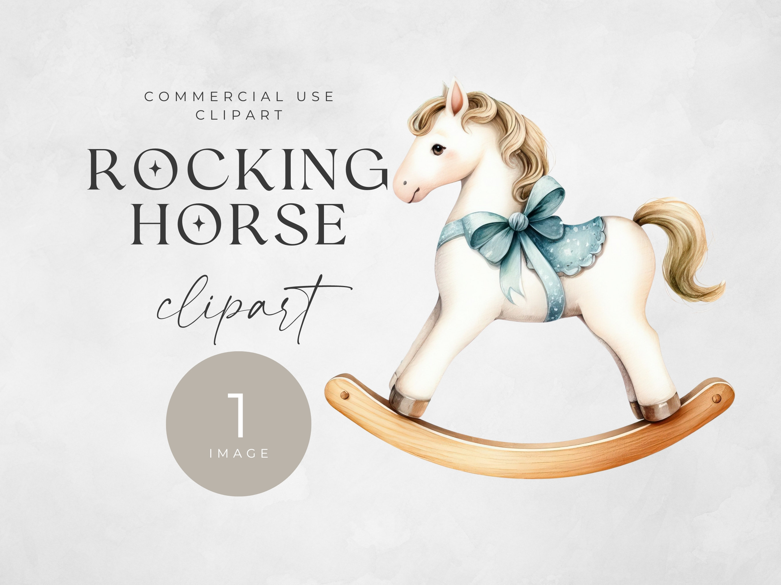 Rocking Horse Clipart, SINGLE IMAGE, Baby Shower Clip Art, Vintage Toy ...