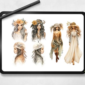 Boho Sticker Pack Digital, PNG Files of Digital Stickers, Digital ...