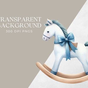 Rocking Horse Clipart, SINGLE IMAGE, Baby Shower Clip Art, Vintage Toy ...