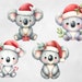 Christmas Koala Clipart Watercolor Australian Animal Clip - Etsy