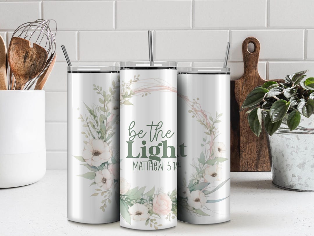 Christian Tumbler Wrap for Women, 20oz Skinny Tumbler Sublimation ...