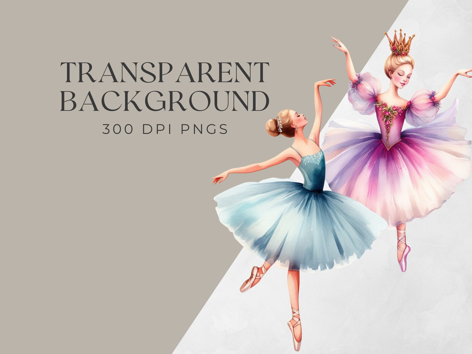 Nutcracker Princess Clipart, Winter Clip Art, Pastel Ballet Clip Art ...