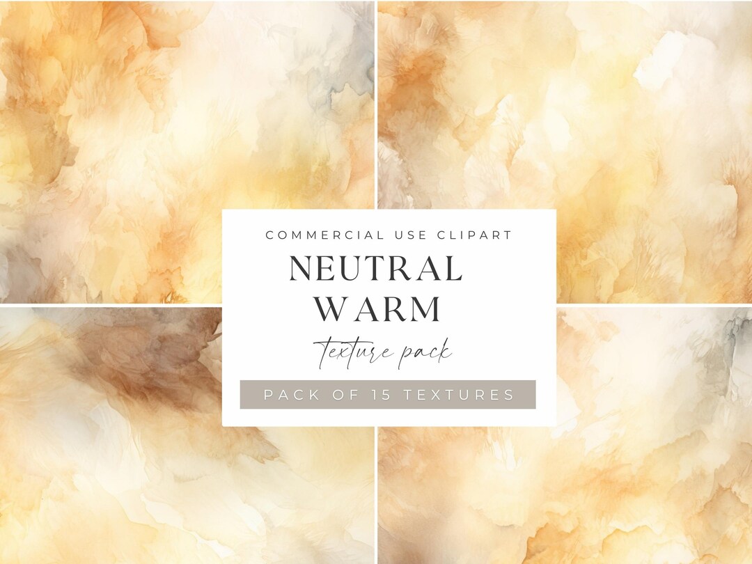 Light Neutral Watercolor Washes Texture Pack, Warm Browns and Golds ...