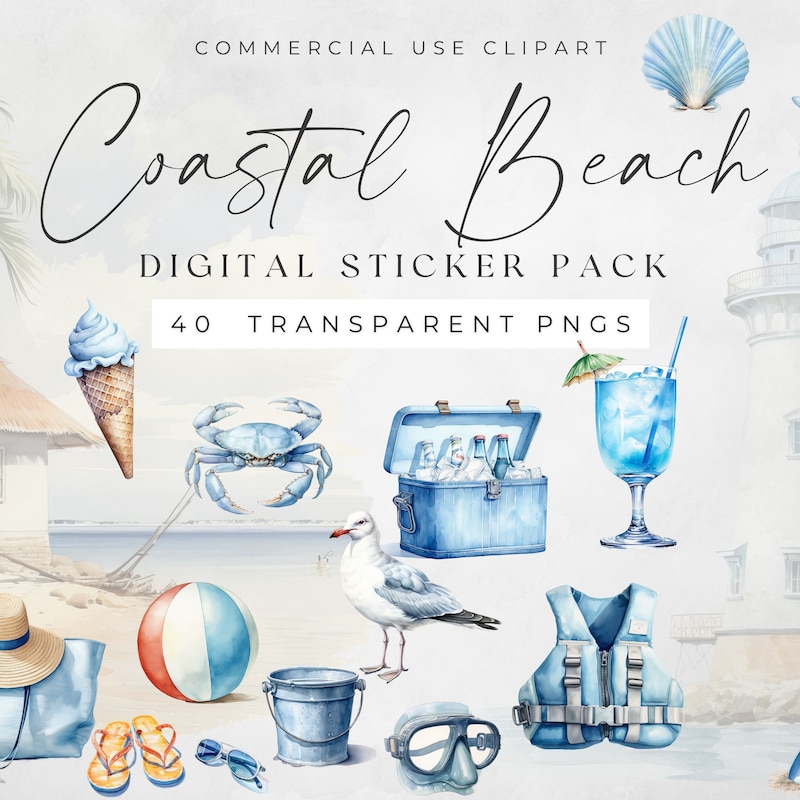 Beach Aesthetic Stickers - Etsy