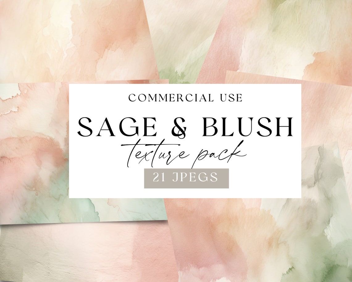 Pastel Watercolor Clipart, Soft Pink and Peach Watercolor Texture ...