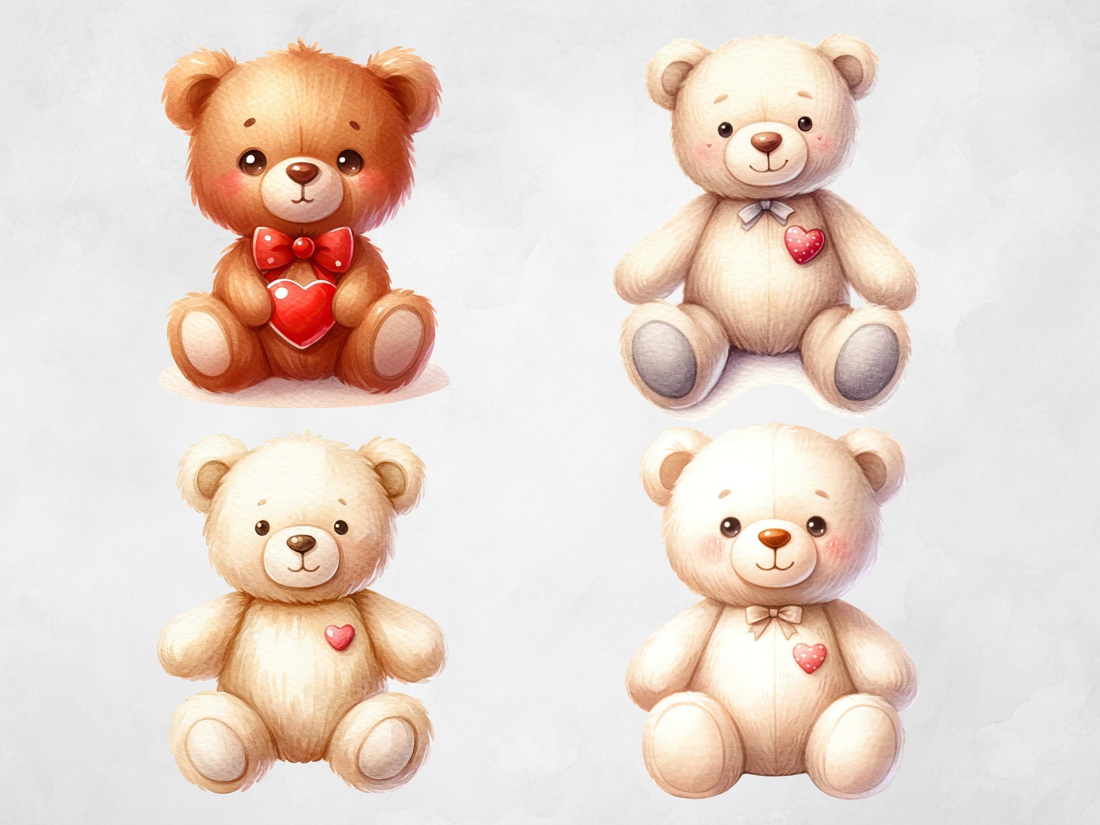 Valentine Bear Clipart, Love Clip Art, Cute Teddy Bear Heart Valentines ...