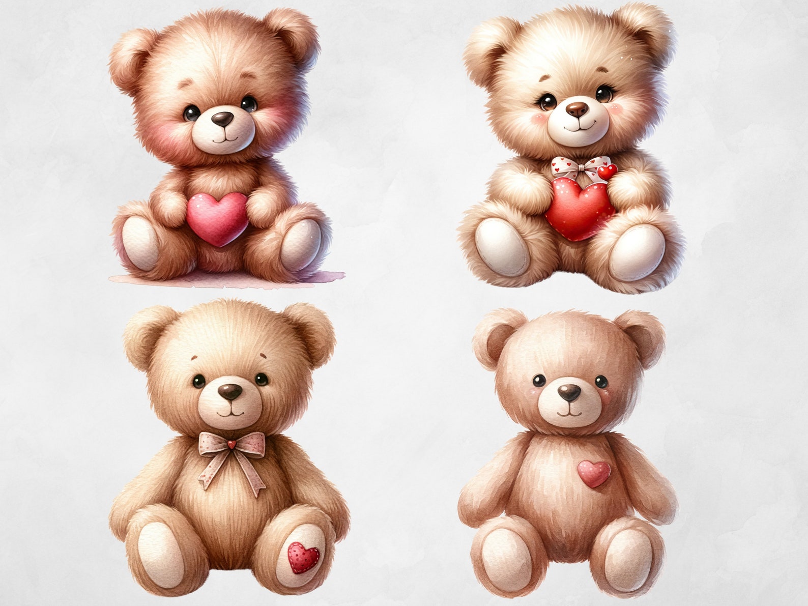 Valentine Bear Clipart, Love Clip Art, Cute Teddy Bear Heart Valentines ...