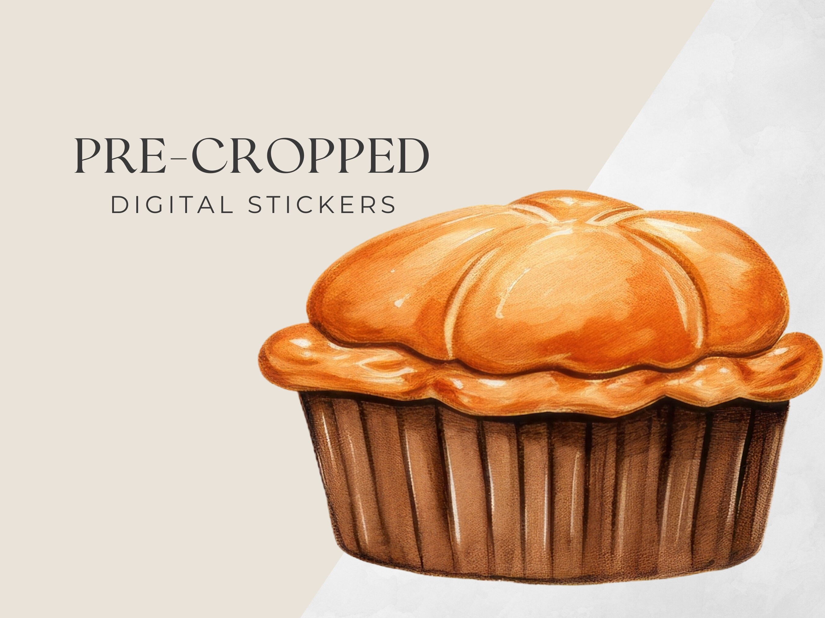 Bakery Digital Sticker, PNG Files of Digital Stickers, Cute Food ...