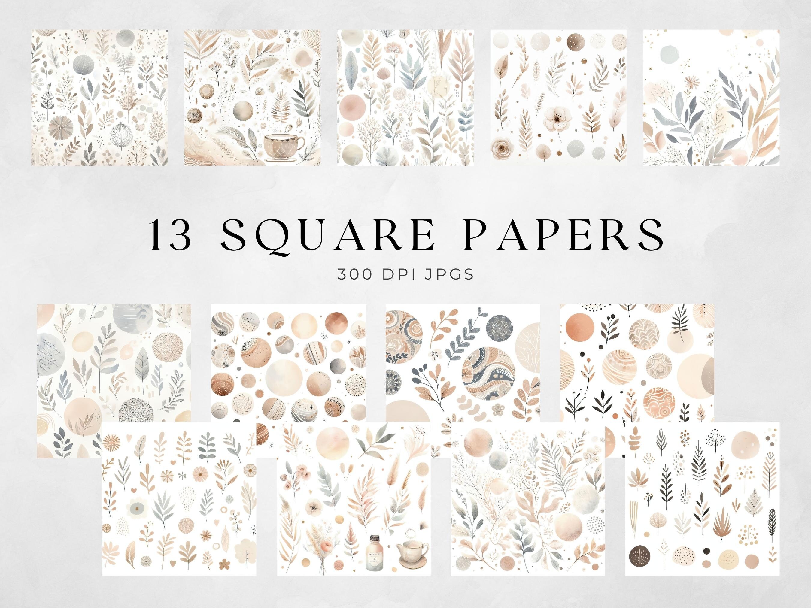 Boho Digital Papers Texture Pack Natural Color Junk Journal - Etsy