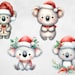 Christmas Koala Clipart Watercolor Australian Animal Clip - Etsy