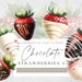 Chocolate Covered Strawberries Clipart PNG, Instant Digital Download ...