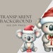 Christmas Koala Clipart Watercolor Australian Animal Clip - Etsy