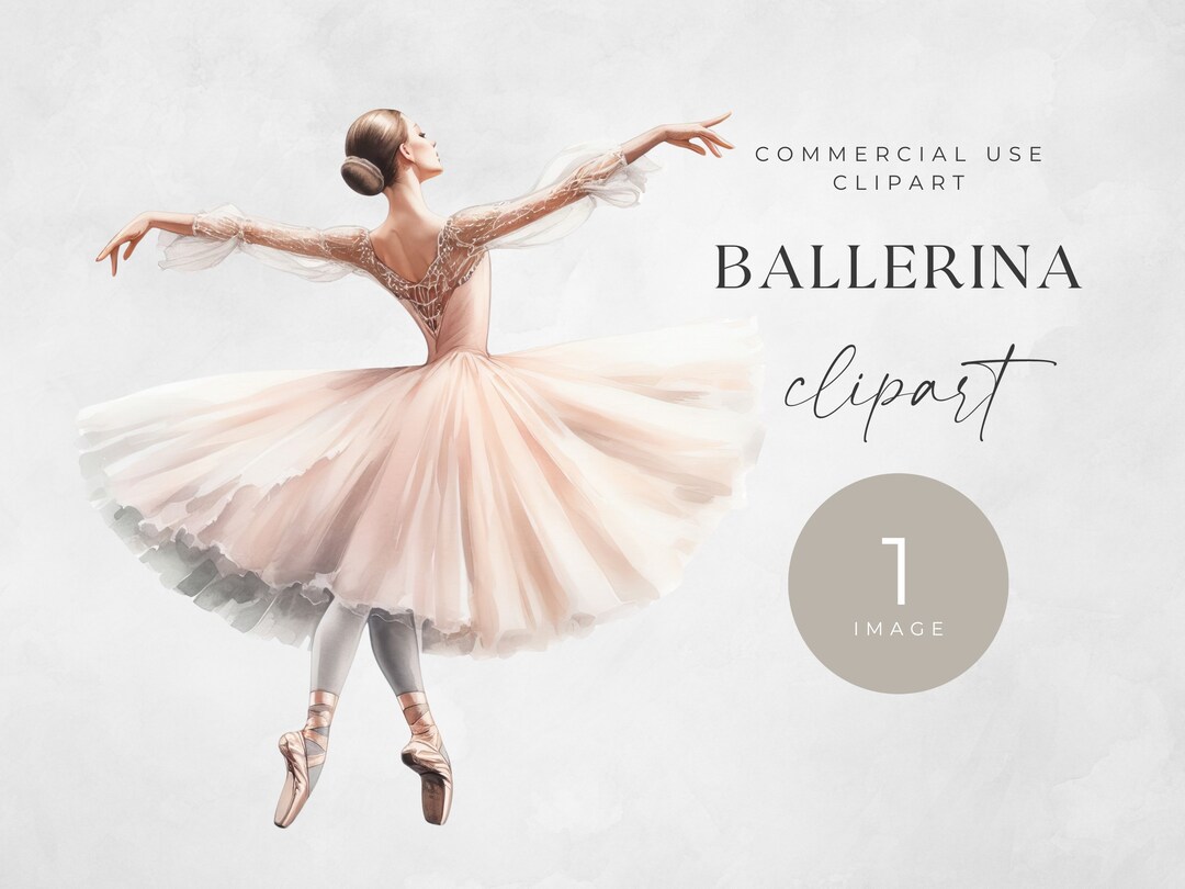 Pink Ballerina Clipart, SINGLE IMAGE, Ballet PNG, Tutu Girls Clip Art ...