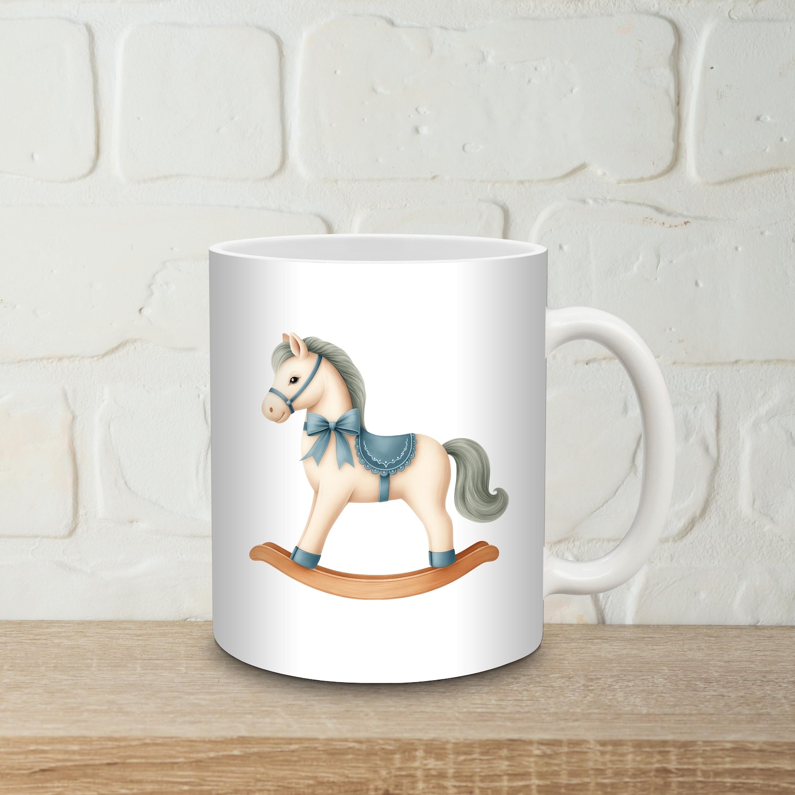 Rocking Horse PNG | Baby Shower Clipart, Vintage Toy Blue Bow Graphic ...