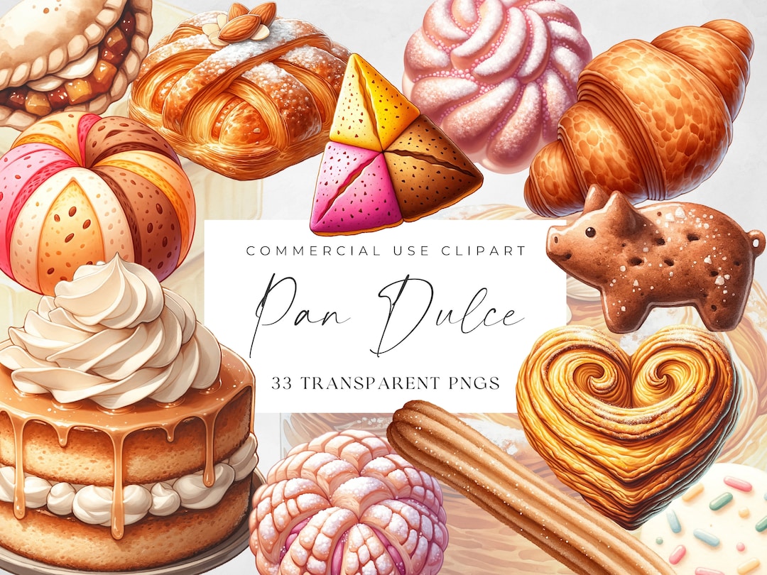 Pan Dulce Clipart: Mexican Sweet Bread PNG Bundle (instant Download) - Etsy