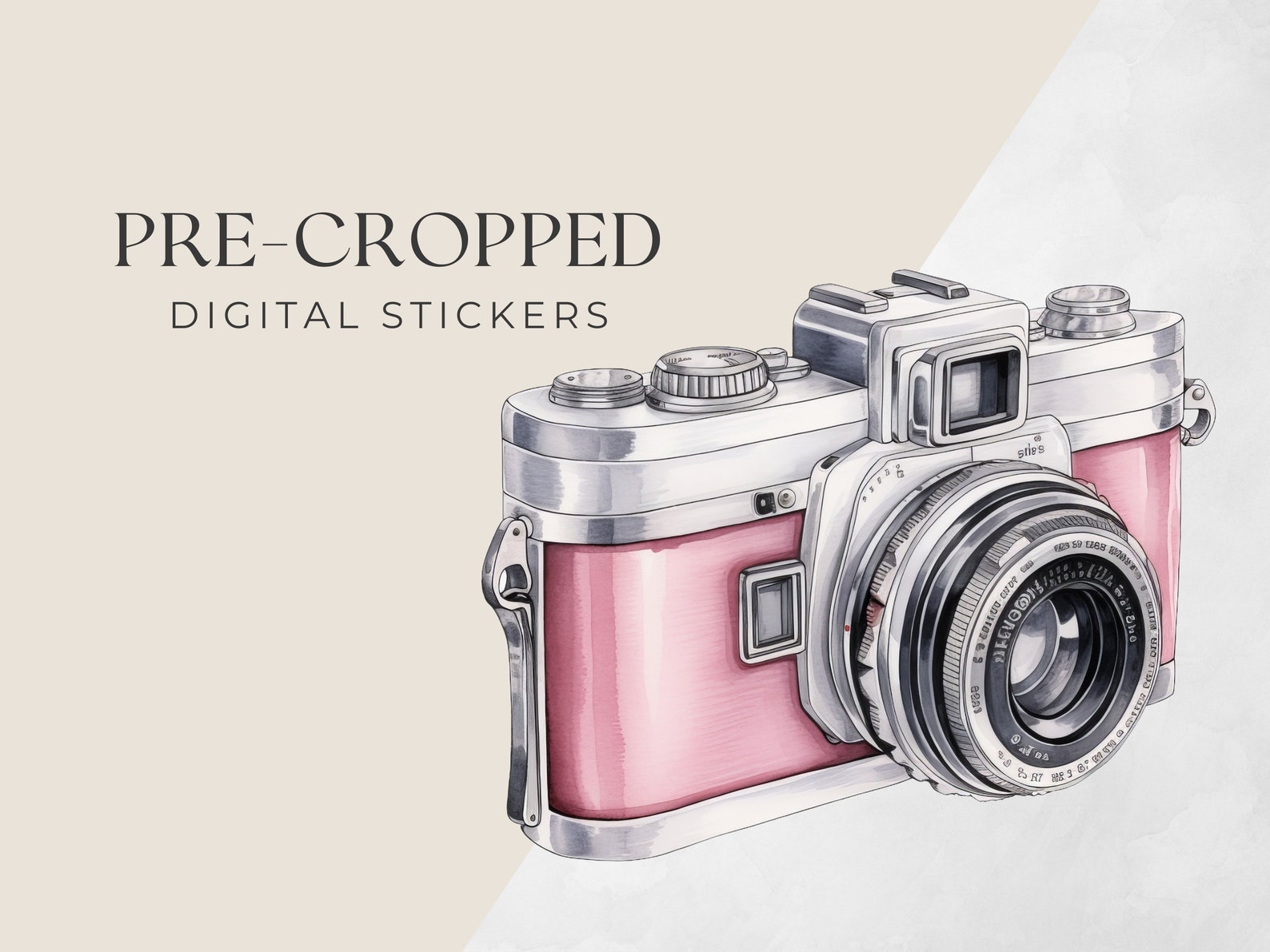 Rose Gold Gadget Stickers: Pink PNG Clipart, Planner Stickers (digital ...