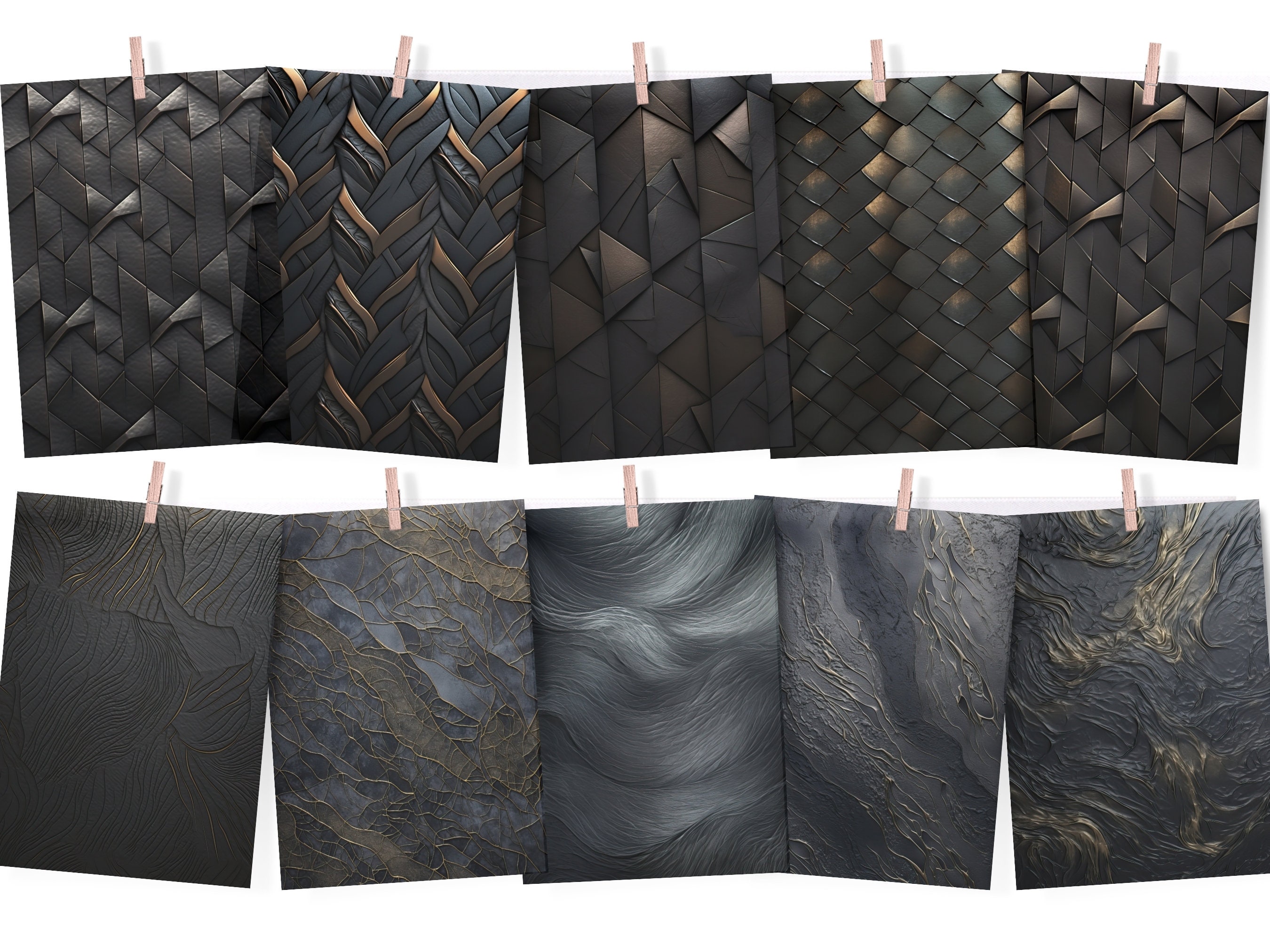 Metal Texture PNG, Elegant Brushed Papers, Glam Metallic Textures, Foil ...