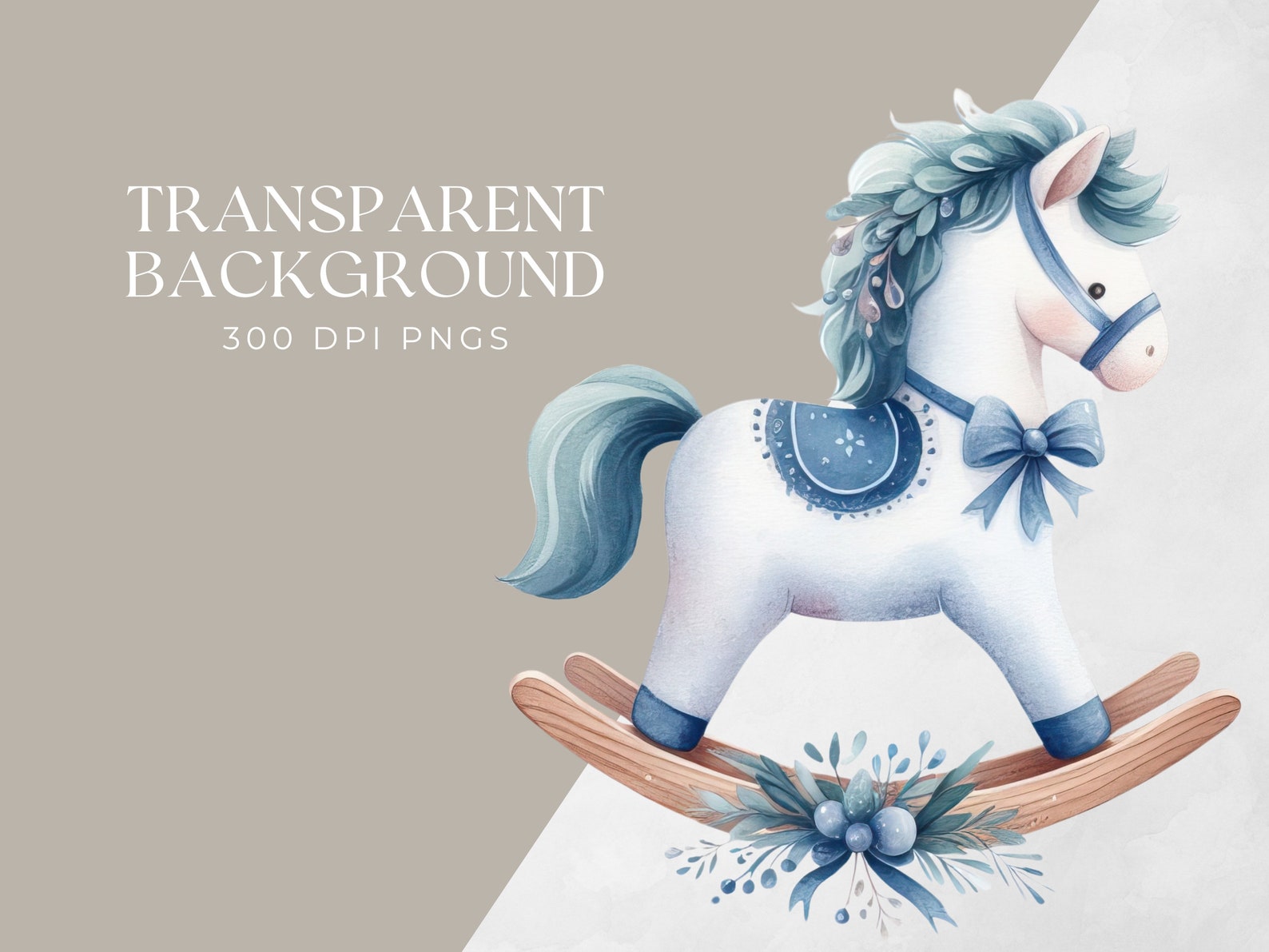 Rocking Horse Clipart, SINGLE IMAGE, Baby Shower Clip Art, Vintage Toy ...