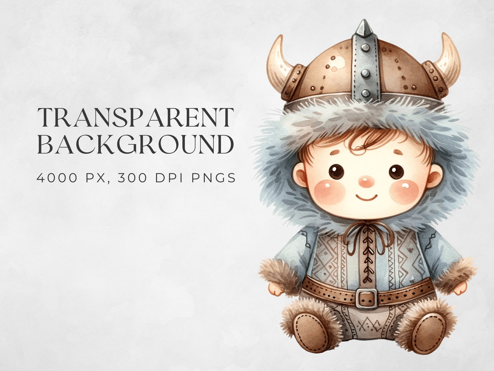Viking Clipart, Cute Children Viking Set, Baby Shower Invitations ...