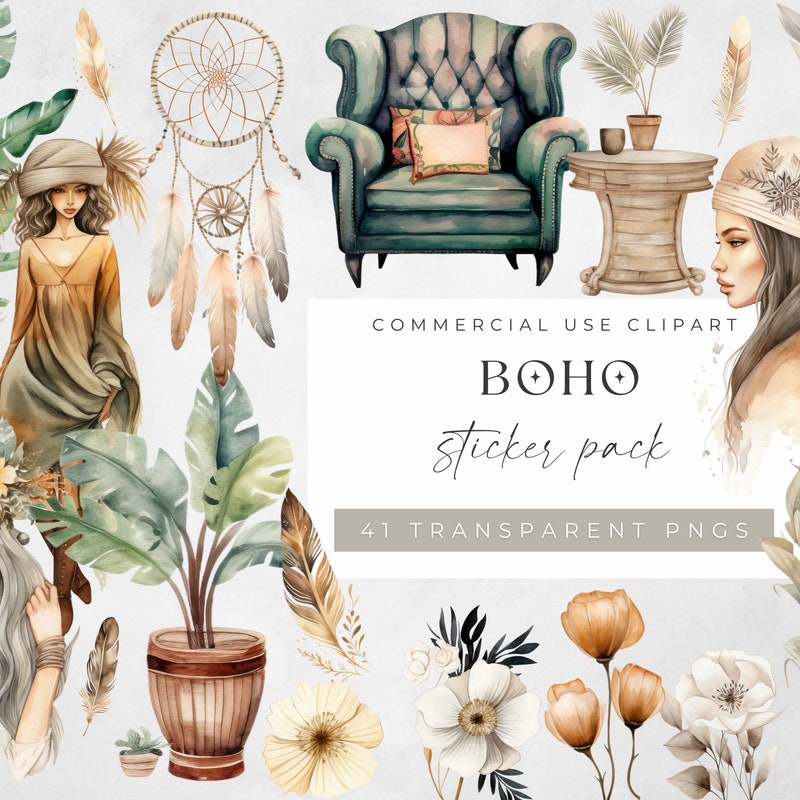 Boho Sticker - Etsy