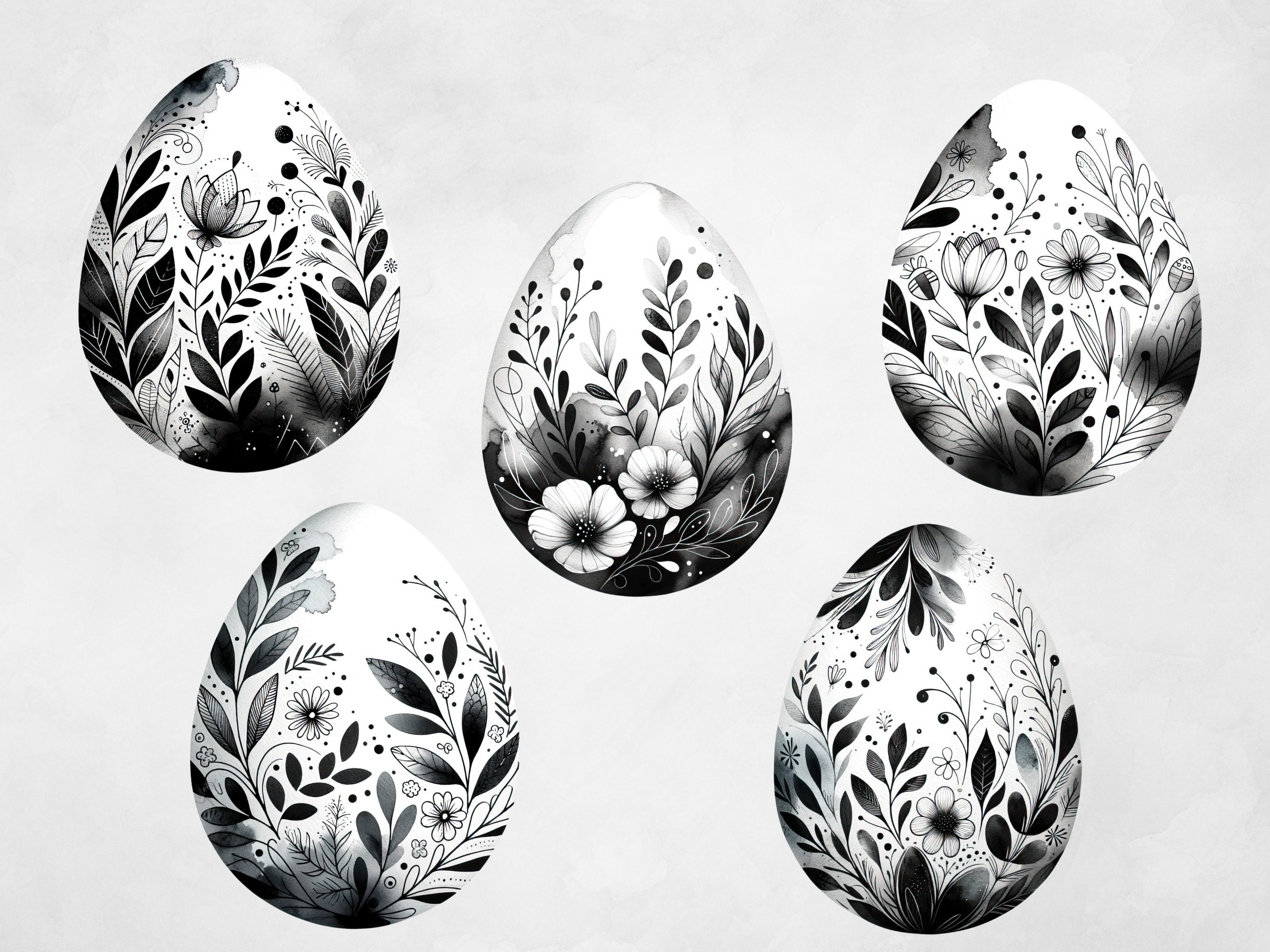 Happy Easter Clipart Black & White, Simple Easter Bunny, Rabbit PNG ...
