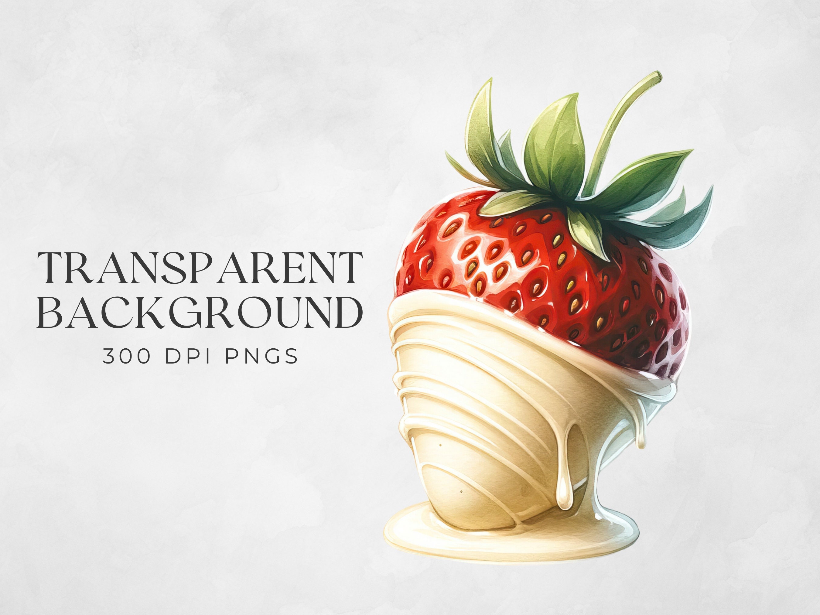 Chocolate Covered Strawberries Clipart PNG, Instant Digital Download ...