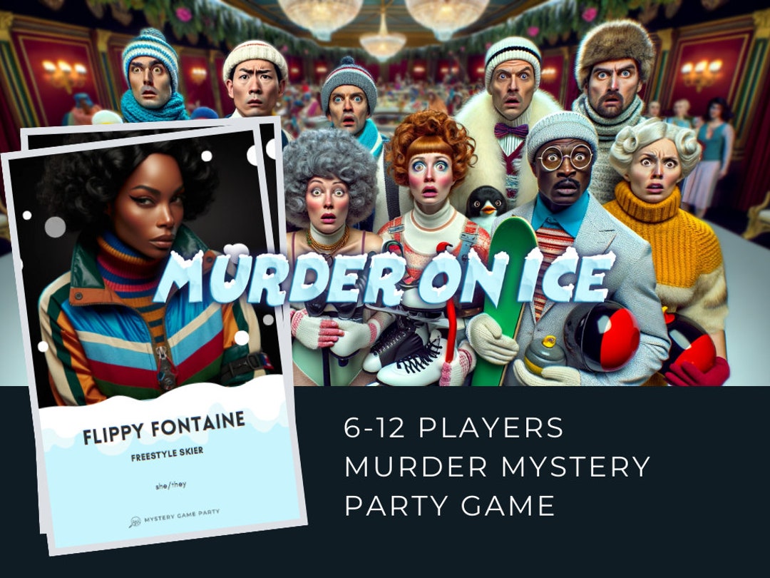 Murder Mystery Party Game 6 12 People Teen & Adult Funny Murder on Ice ...
