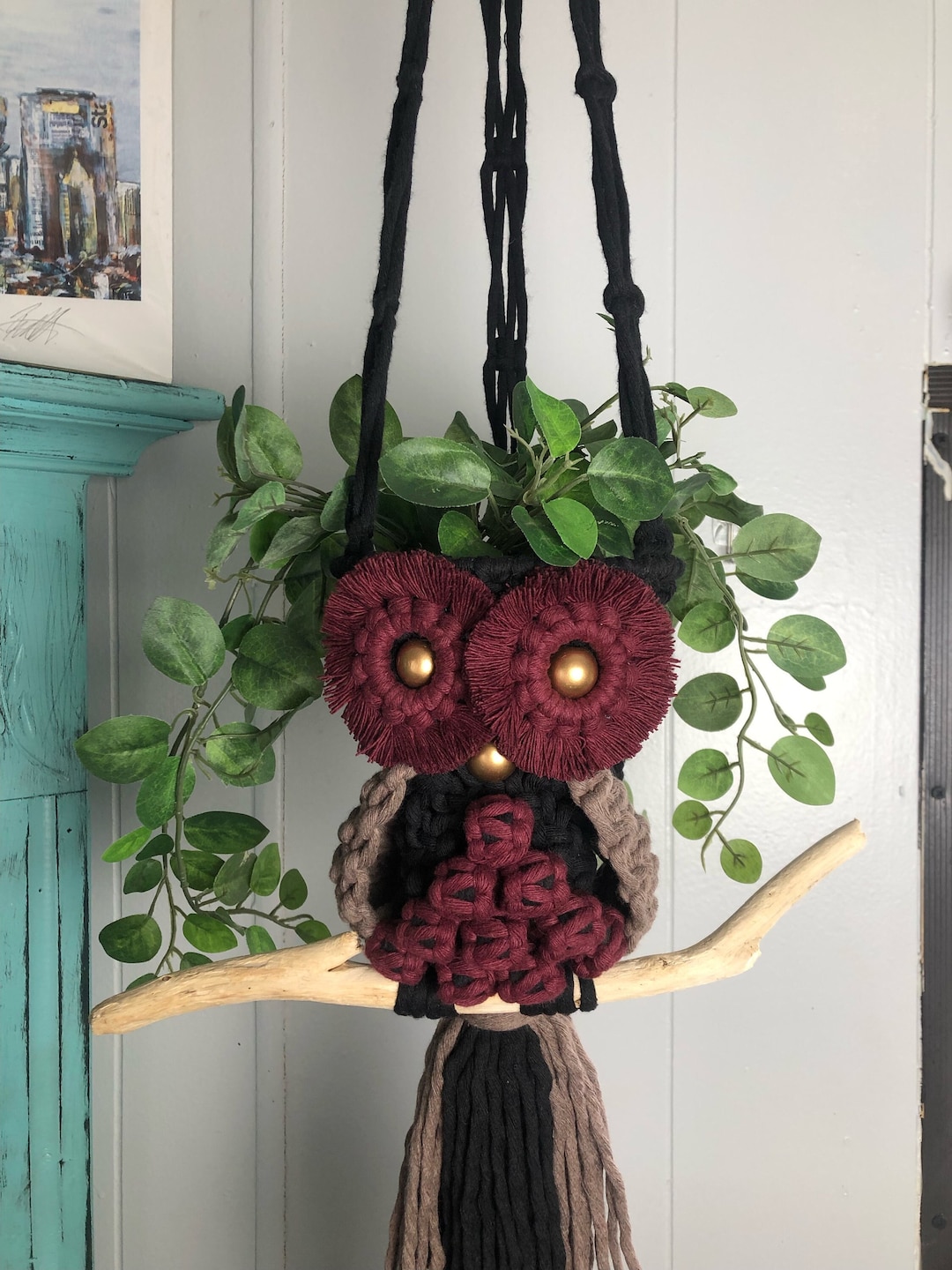 Macrame Owl Plant Hanger - Etsy