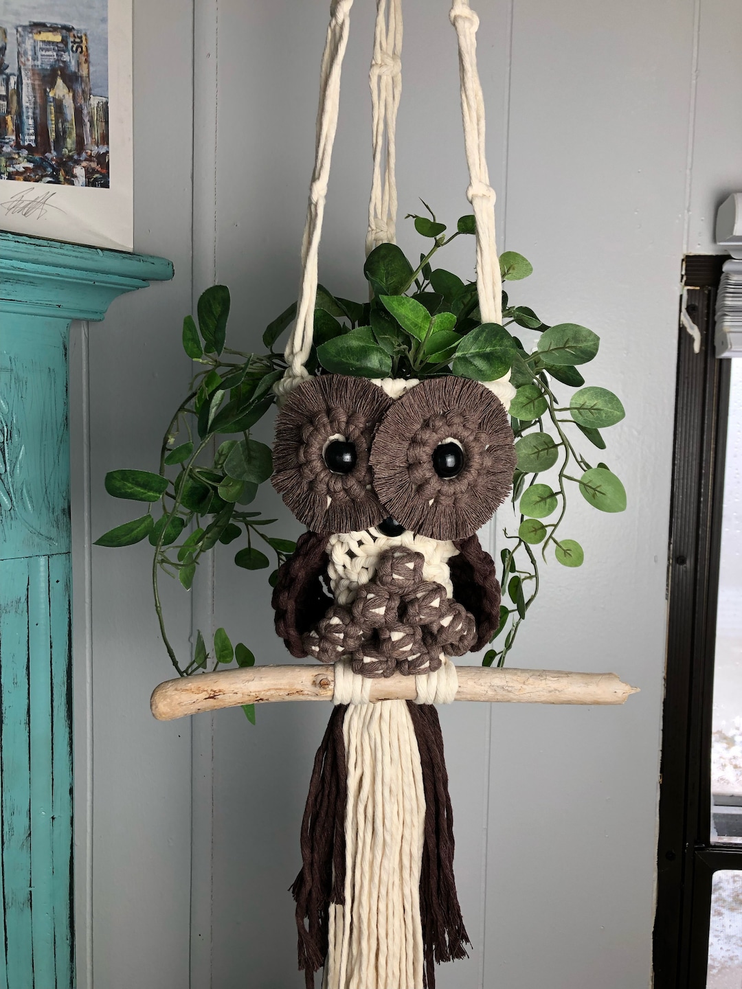 Macrame Owl Plant Hanger - Etsy