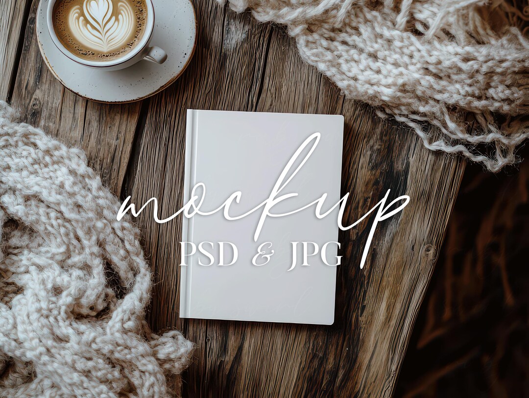 Hardcover Journal Mockup: PSD Smart Object, Full Wrap (digital Download ...