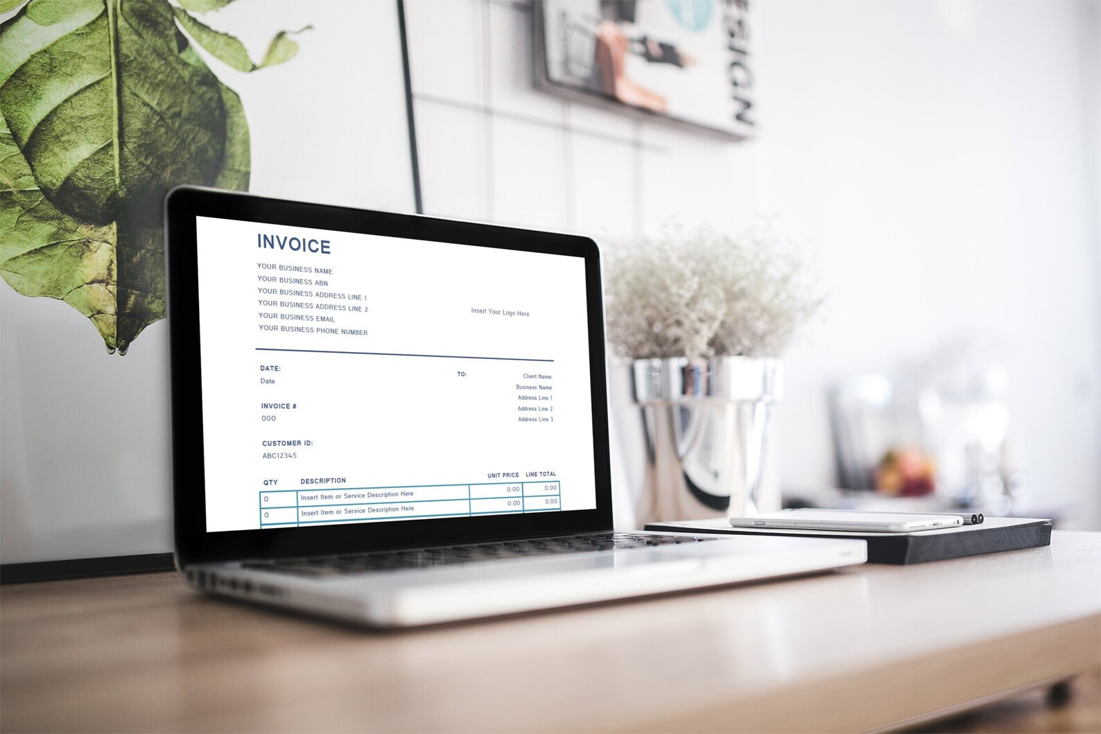 Professional Digital Download Invoice Template - Etsy