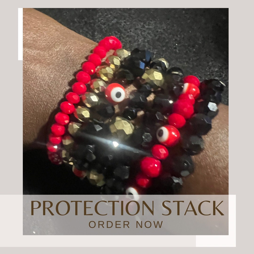 Protection Evil Eye Bracelets Beautiful Beaded Bracelet Stack - Etsy
