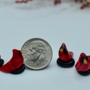 Miniature Handmade Cardinal Gift for Bird Lovers Tiny Christmas ...