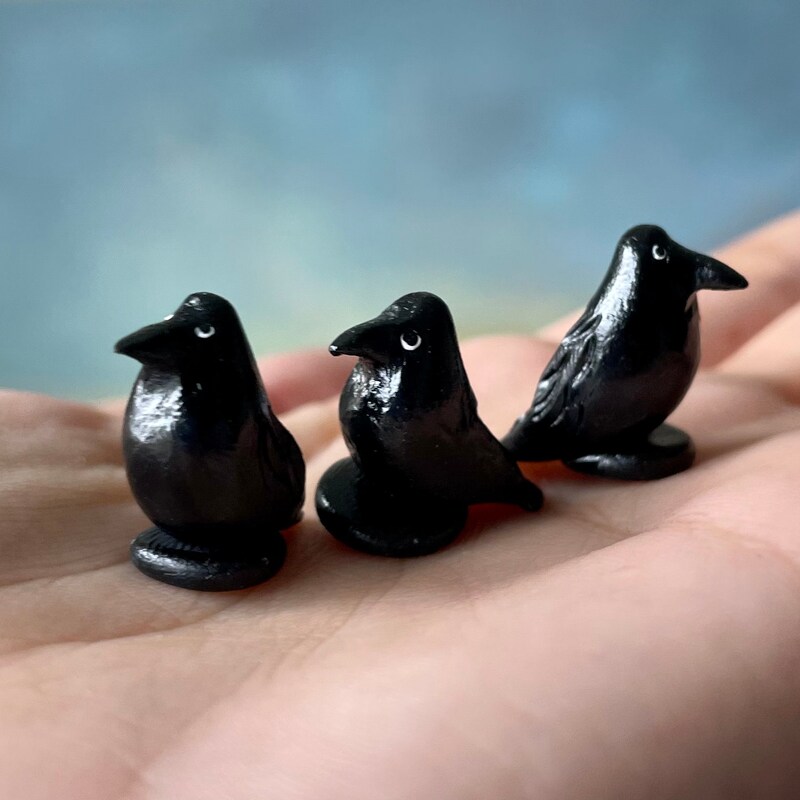 Crow Figurine - Etsy