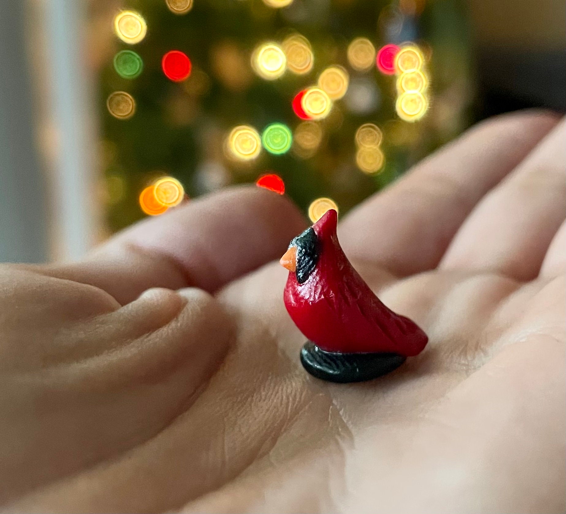Miniature Handmade Cardinal Gift for Bird Lovers Tiny Cardinal Bird ...