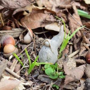 Miniature Garden Gnome Tiny Stone Gnome for Garden Handmade Gnome ...