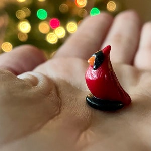 Miniature Handmade Cardinal Gift for Bird Lovers Tiny Christmas ...