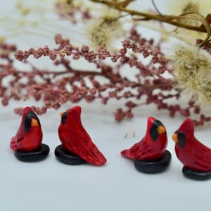 Miniature Handmade Cardinal Gift for Bird Lovers Tiny Christmas ...