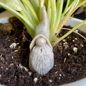 Miniature Garden Gnome Tiny Stone Gnome for Garden Handmade Gnome ...