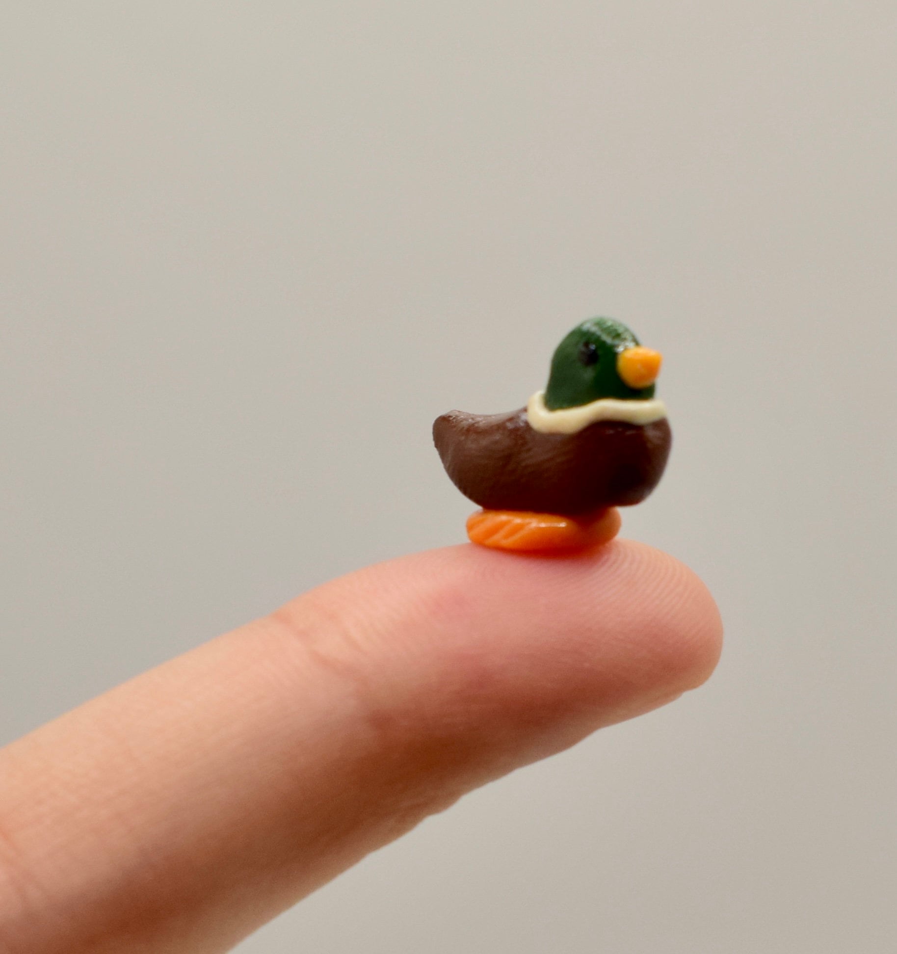 Handmade Miniature Mallard, Polymer Clay Duck Figurine Gift for Duck Lovers - Etsy