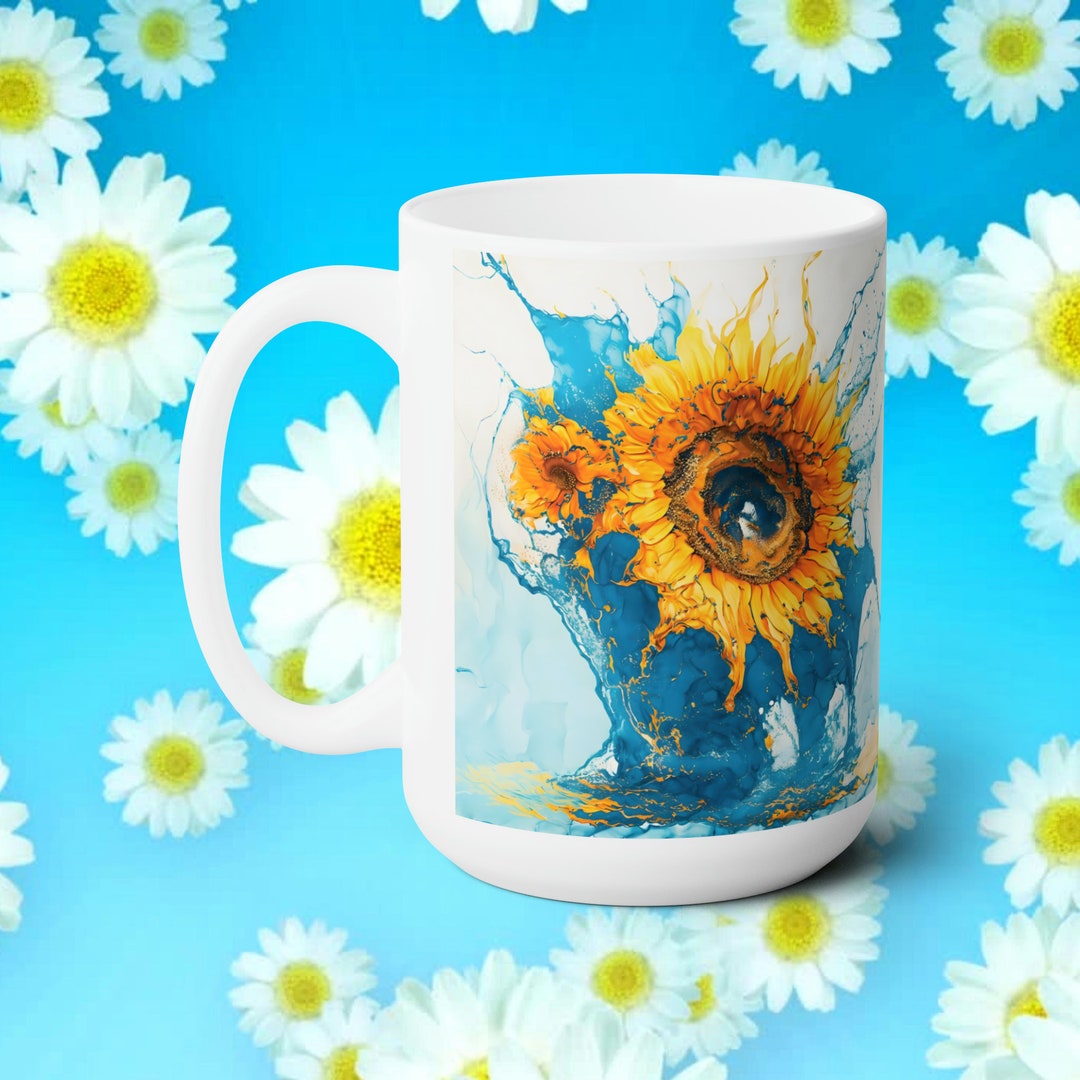 Sunflower Mug Sunflower Mug Gift Cute Sunflower Collector Mug Uplifting ...