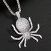 VVS Moissanite Diamond Iced Out Spider Pendant Necklace 925 Sterling ...