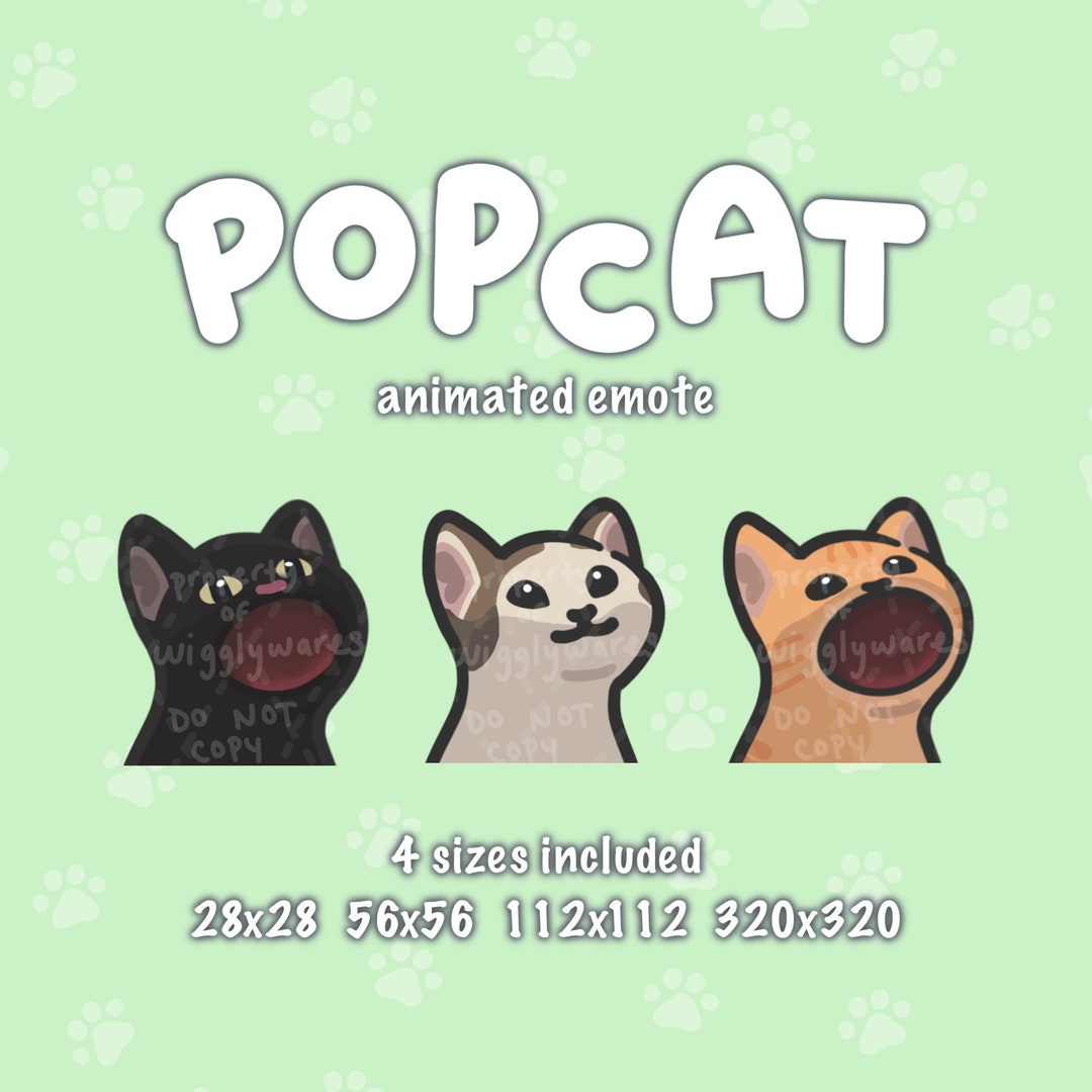 Talking Cat Animated Emote 3 Pack / Digital Emoji for Twitch, Discord ...