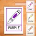 Color Flashcards, Printable Preschool Colors Sorting Cards Activity for ...