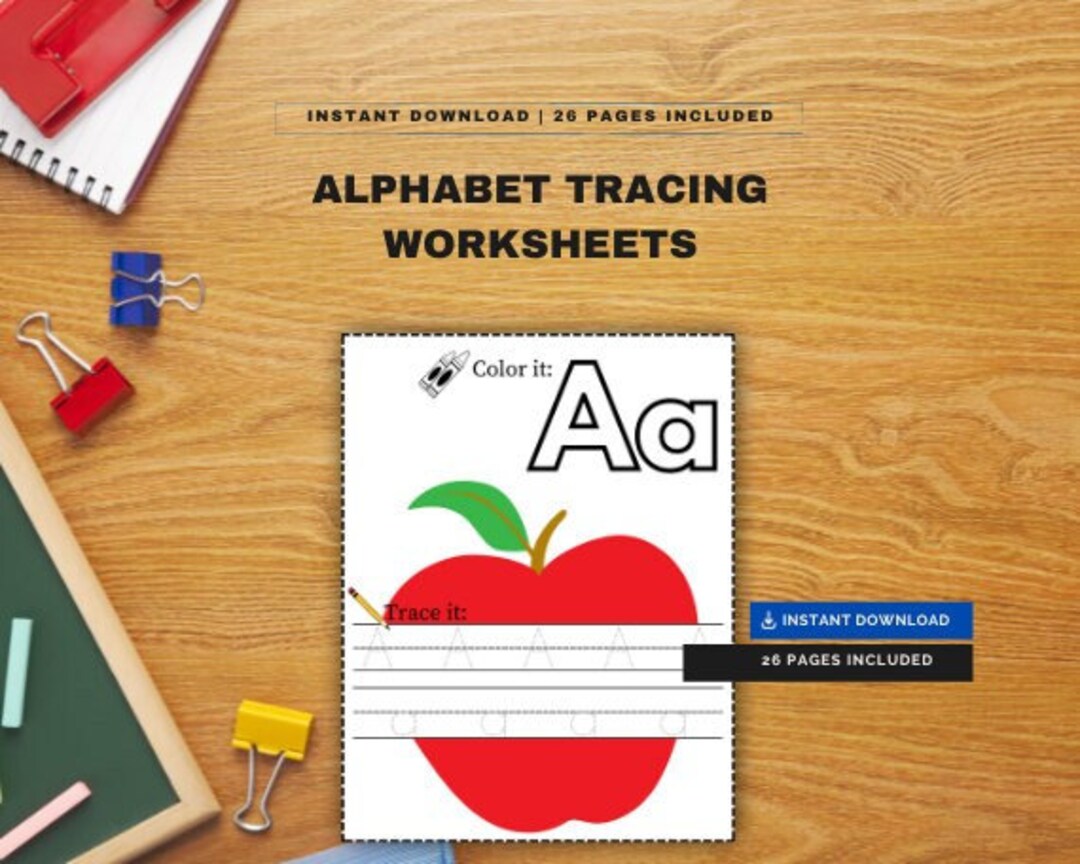 Alphabet Tracing Sheets, Preschool Abc Letter Trace Activity for ...