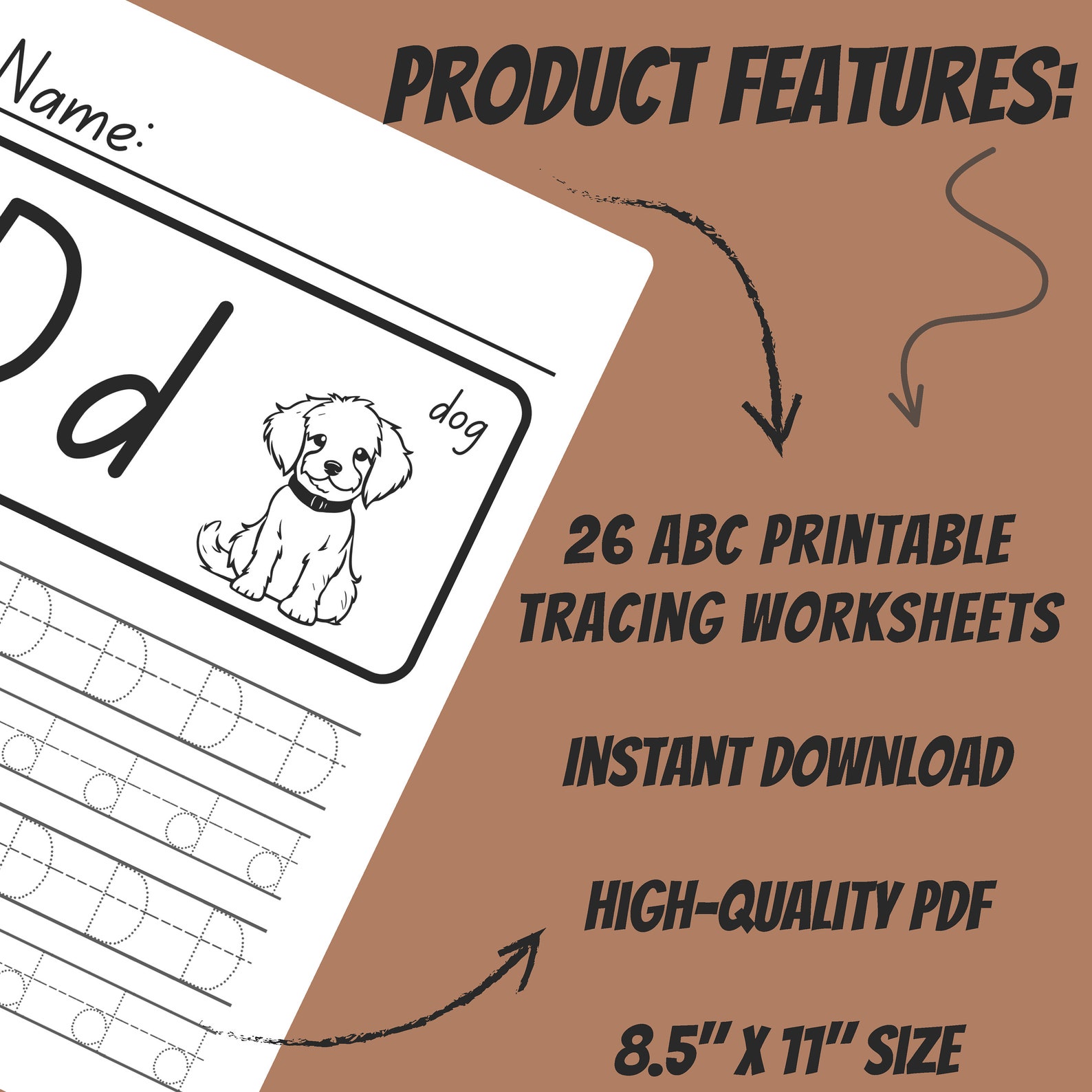 Alphabet Tracing Sheets Alphabet Writing Worksheet for - Etsy